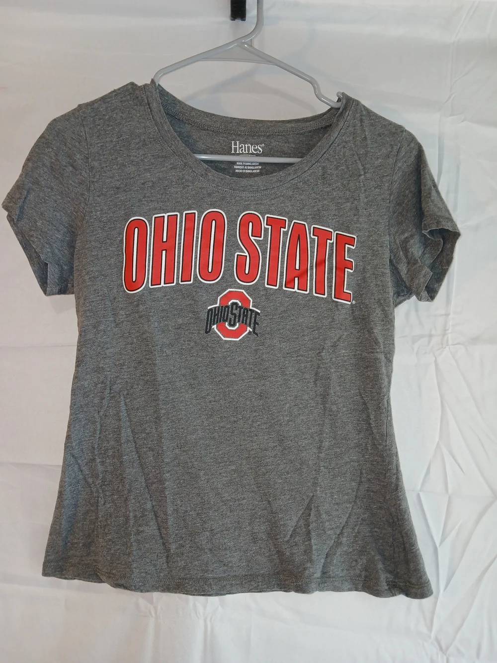 Hanes | Skirts | Hanes Ohio State Gray Tee With Red Lettering | Poshmark